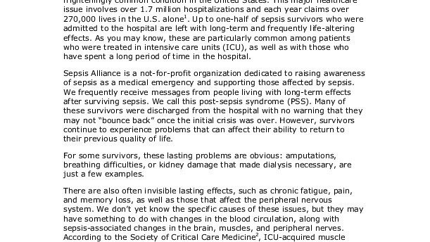 Petition · Recognize Post-Septic Shock Syndrome as a Qualifying ...