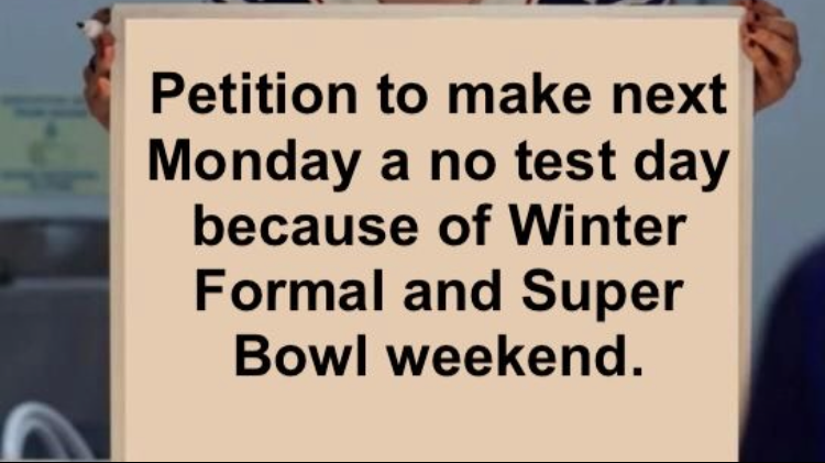 Petition · No test day on the Monday after the Super Bowl - United ...