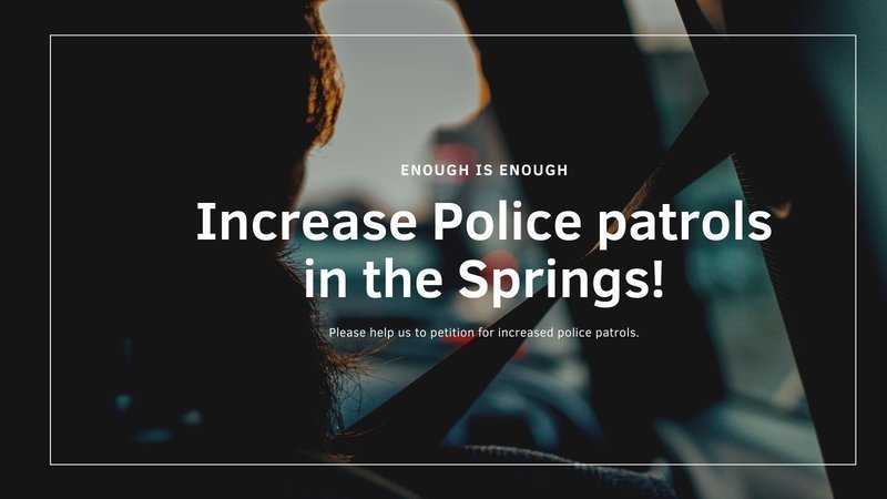 Petition · More police presence in Peregian Springs · Change.org