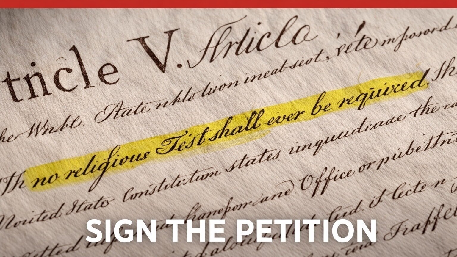 Petition · Reverse the Removal: Defend Article VI and Religious Freedom ...