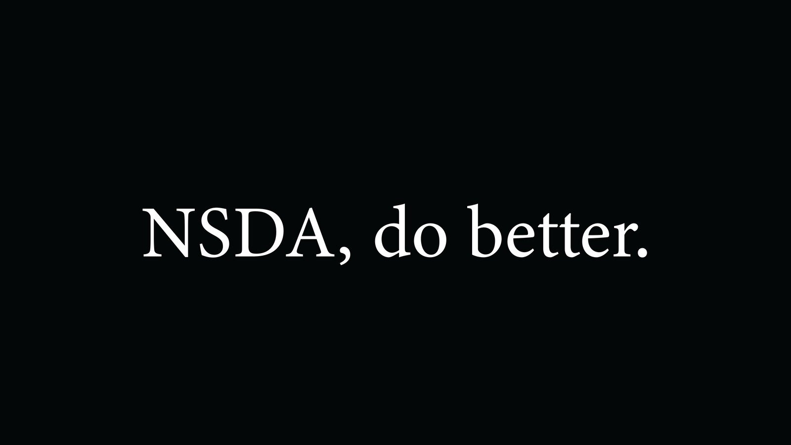 Petition · NSDA, do better. - United States · Change.org