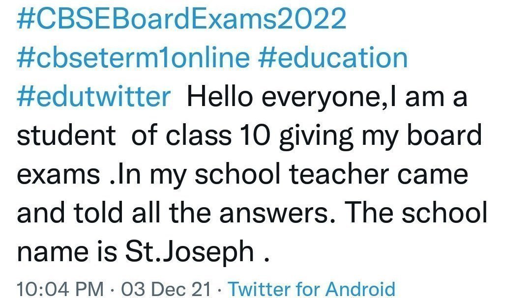 Petition · CBSE IGNORES US! TAKE BEST TERM FOR THE FINAL RESULT, SIGN ...