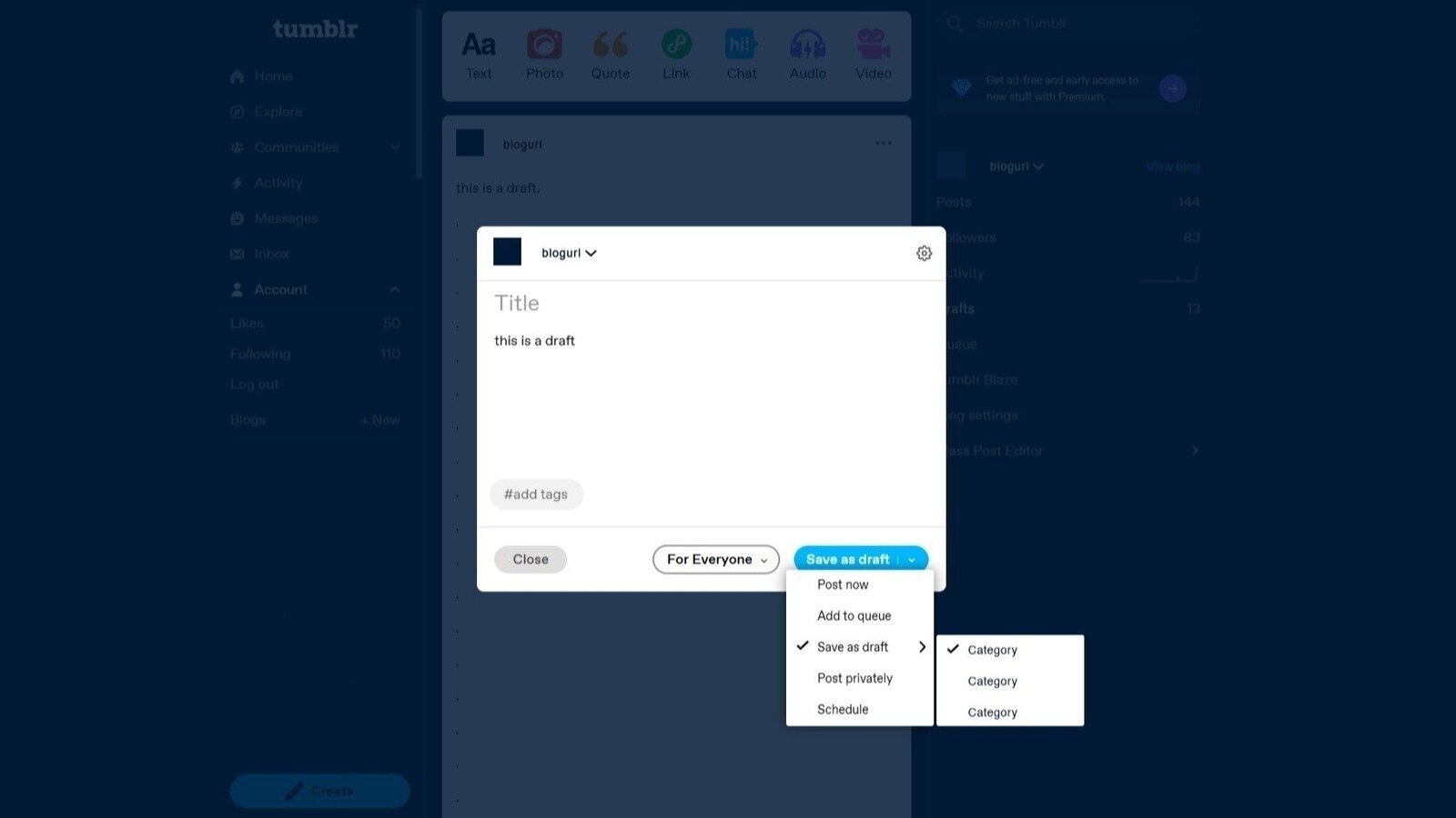 Petition · Tumblr Drafts Need Categories - Norway · Change.org