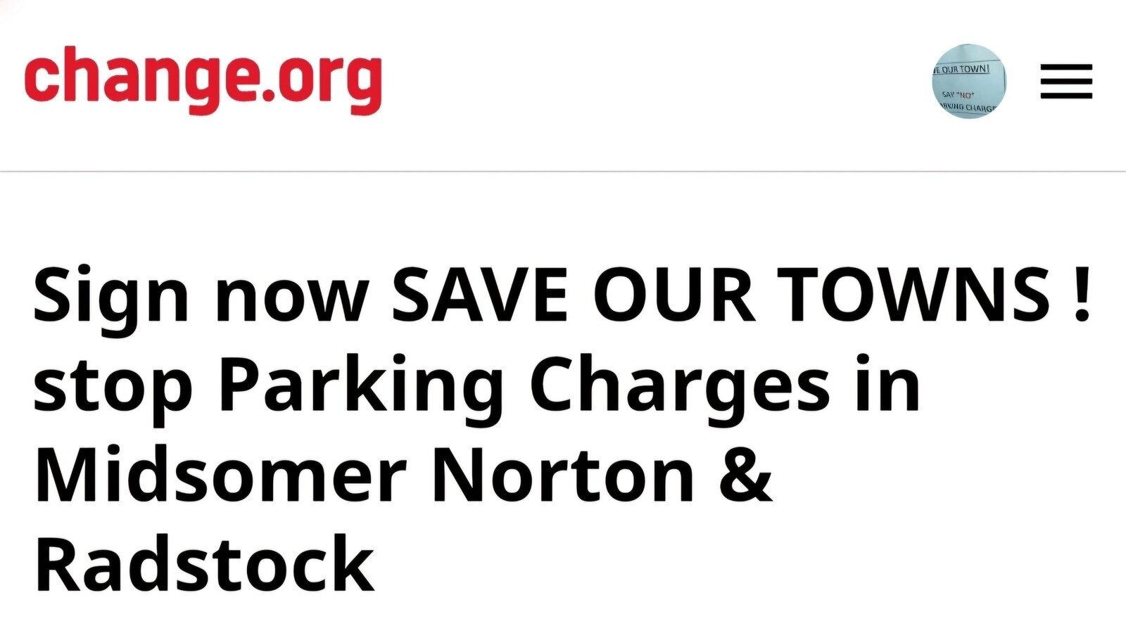 Petition · Sign now SAVE OUR TOWNS ! stop Parking Charges in Midsomer ...