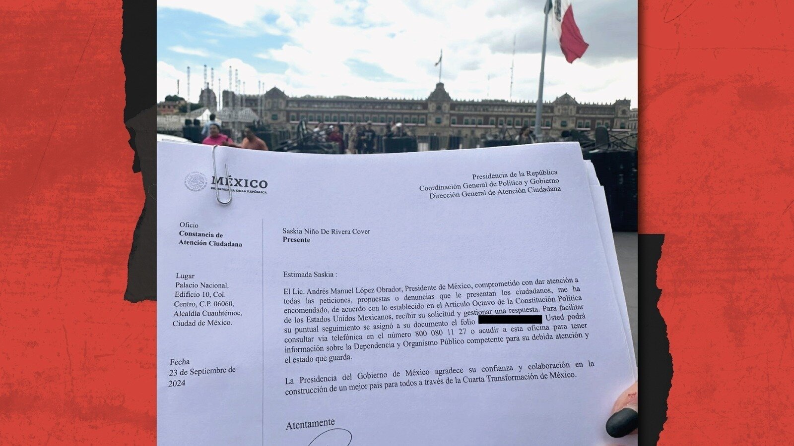 Petition update · Entregamos la solicitud de indulto a Cerpa · Change.org