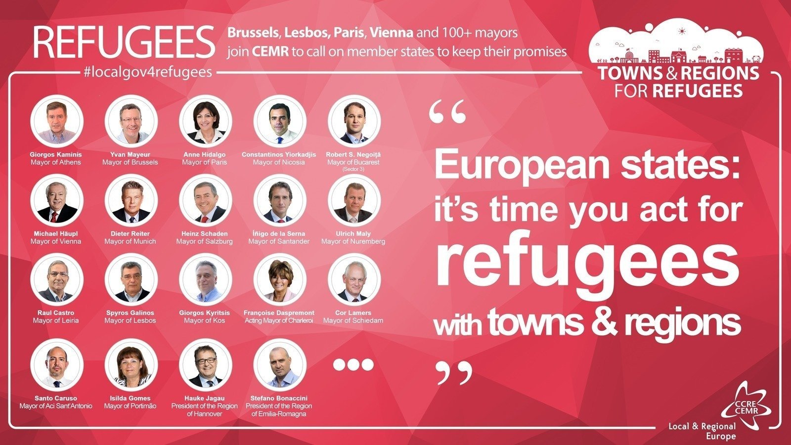 Petition · European states, it’s time you act for refugees with towns ...