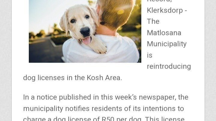 Petition · No To Dog License KOSH - South Africa · Change.org