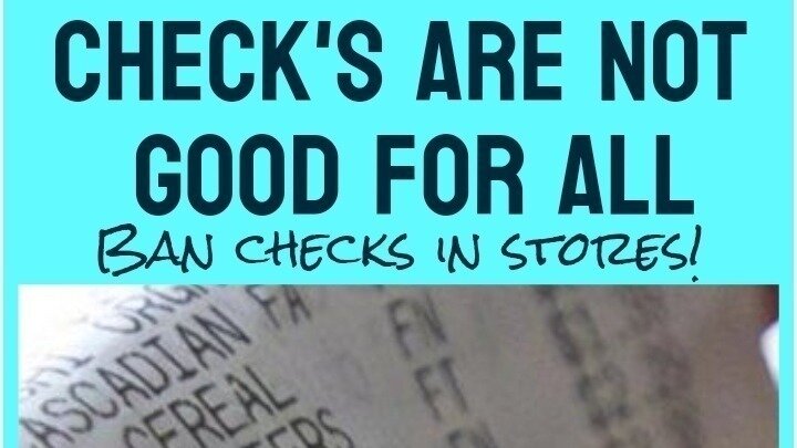 Petition · Introduce a ban on the use of paper checks in stores ...
