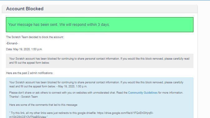 Petition · Unban Ekmand from Scratch - United States · Change.org