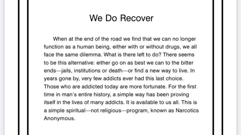 Petition · Change NA’s ‘We Do Recover’ reading to ‘humans/our/people’s ...