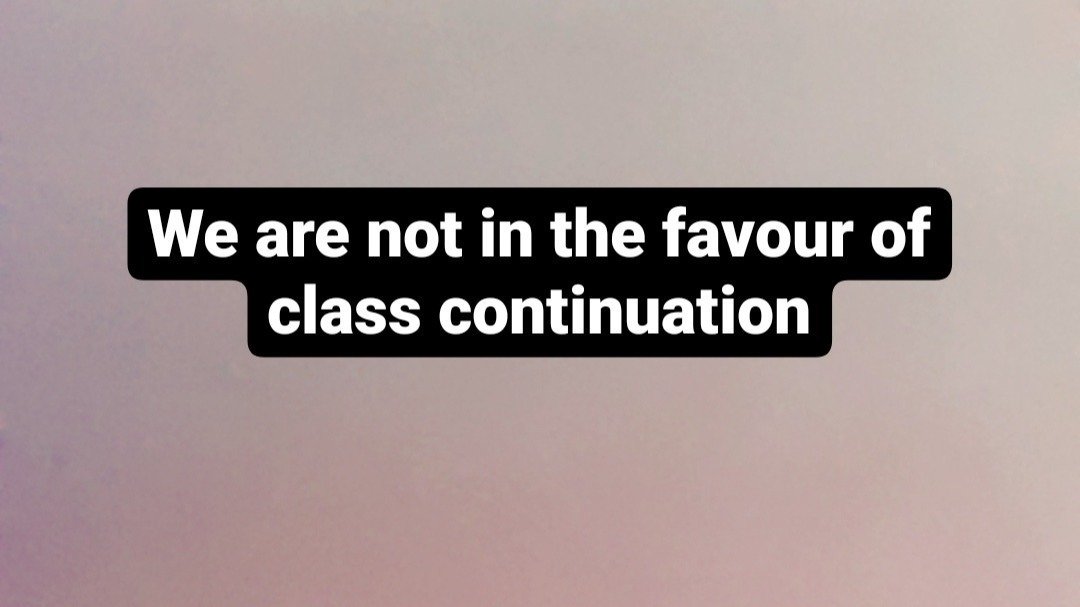 Petition · No Classes continuation during paper & timming 11-12 ...