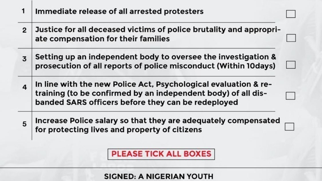 Petition · For the enforcement of new police reforms in Nigeria ...