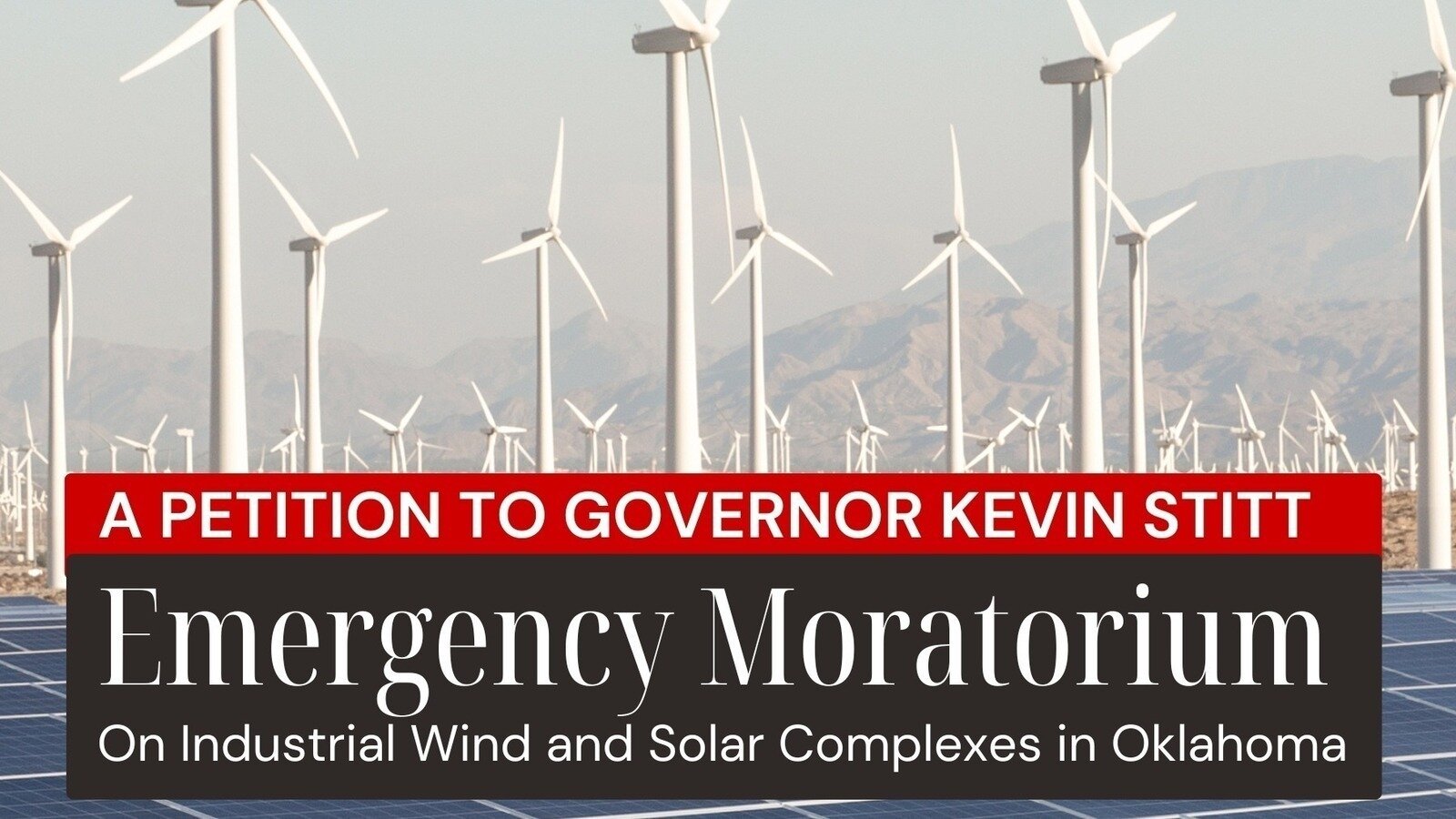 Petition · Petition to Governor Stitt: Emergency Moratorium on ...