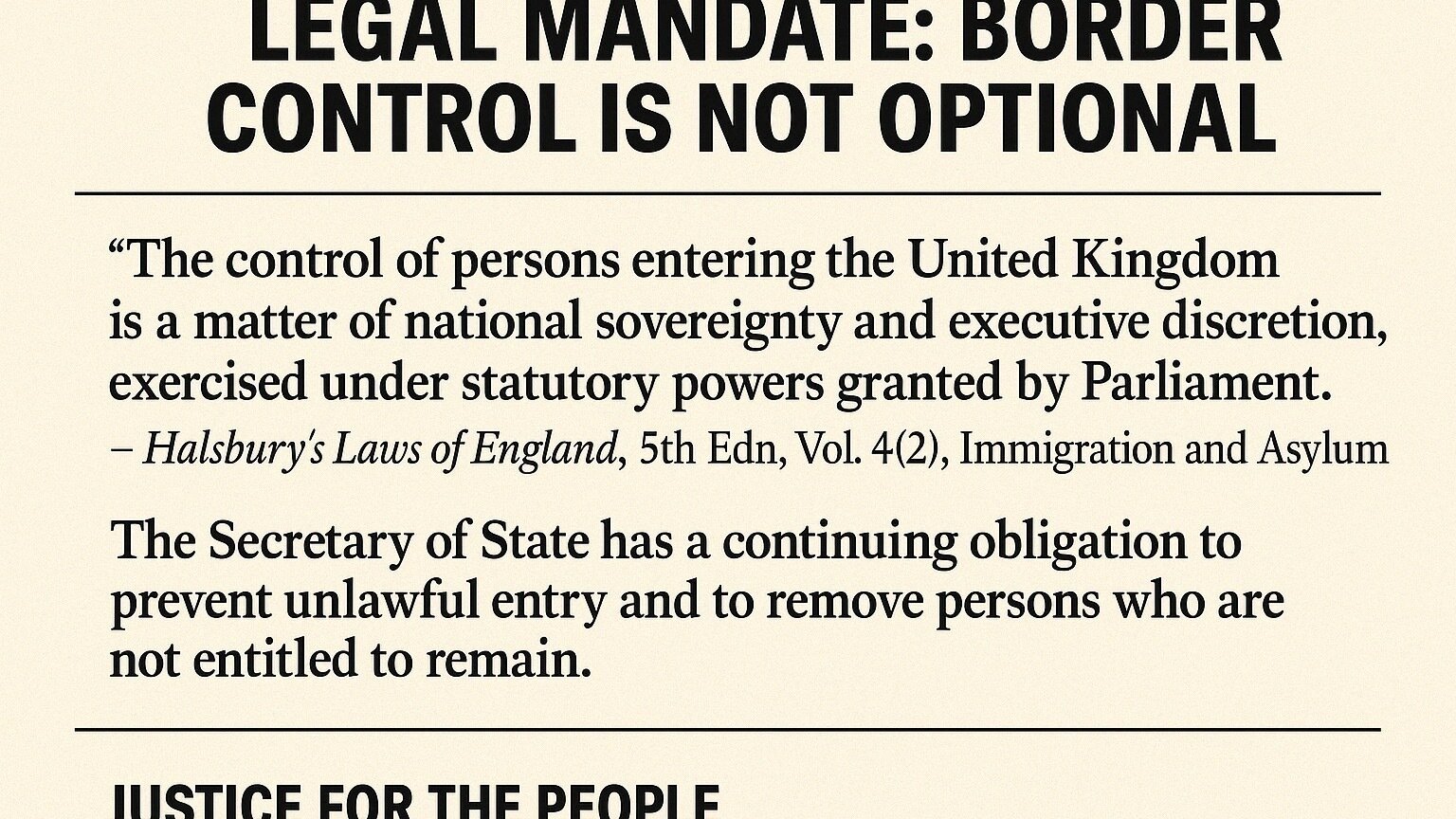 Petition · The English Border Protection Act: A People’s Demand ...