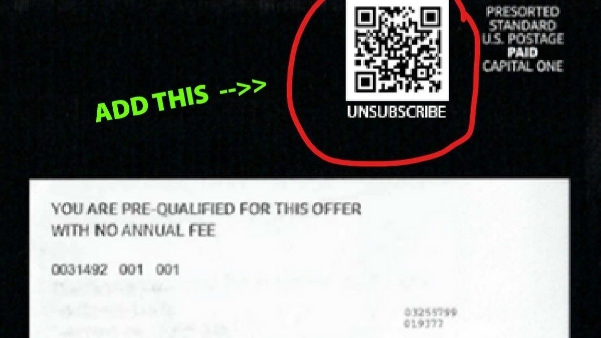 Petition · STOP PRINTED JUNKMAIL - Require Unsubscribe QR code with all ...