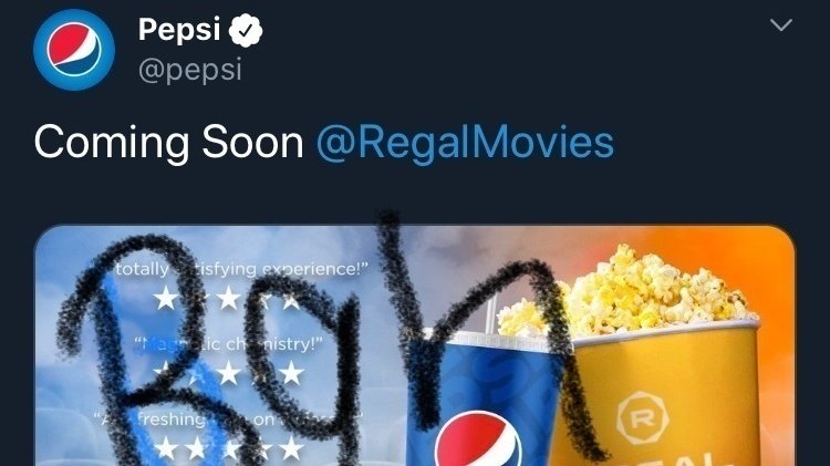 Petition · To ban Pepsi from Regal theaters and keep Coke - United ...