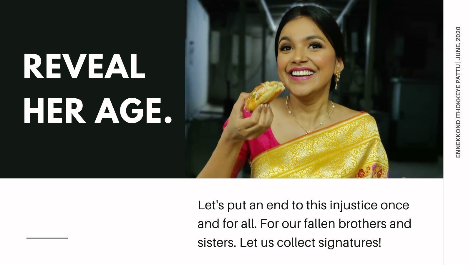 Petition · Reveal Prapti B Elizabeth's Age! - India · Change.org