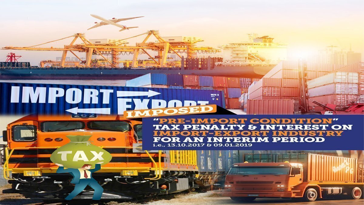 Petition · To Revoke Tax Penalty & Interest Under Pre-Import Condition ...