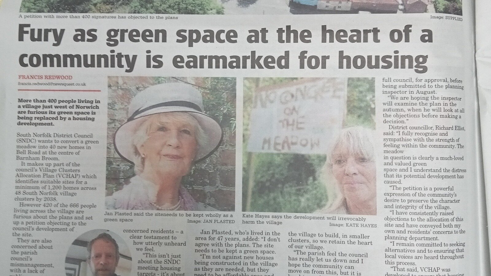 Petition update · We got into the Norwich Evening News in print and ...