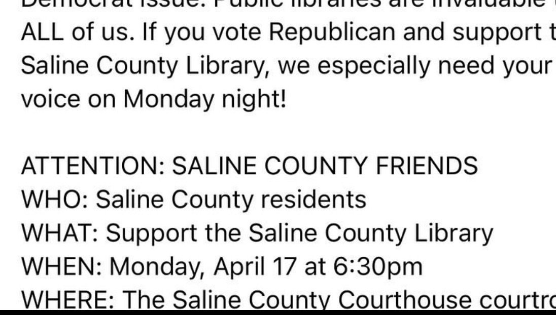 Petition · Stop the Defunding of the Saline County Library - United ...
