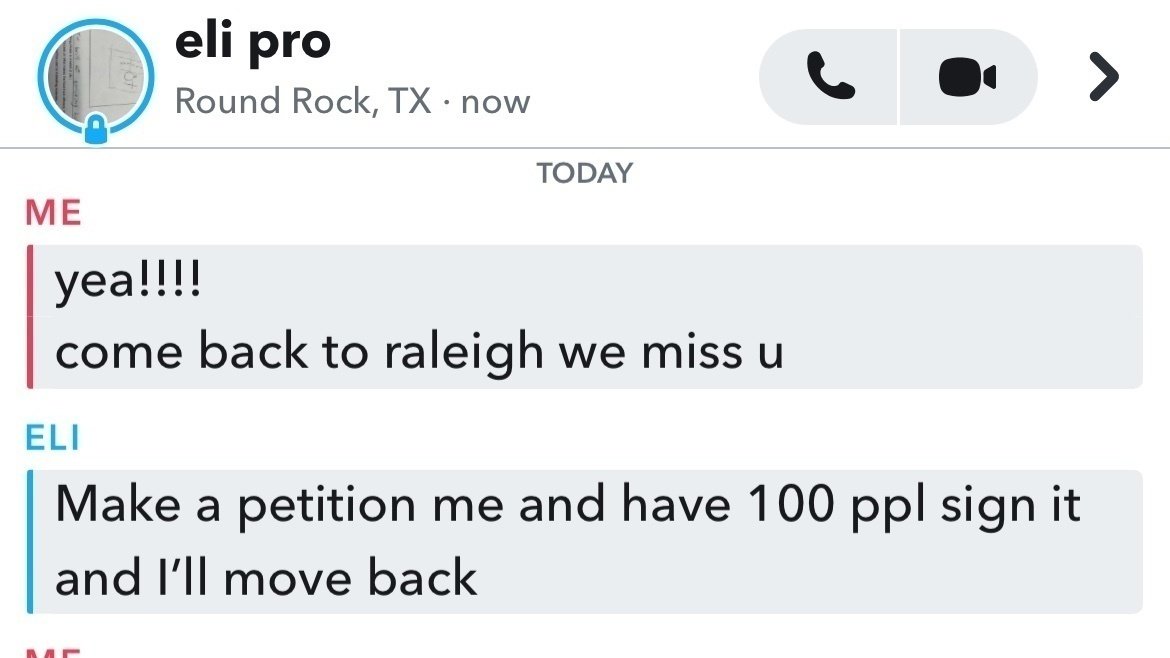 Petition · Eli pro to move back to raleigh - United States · Change.org