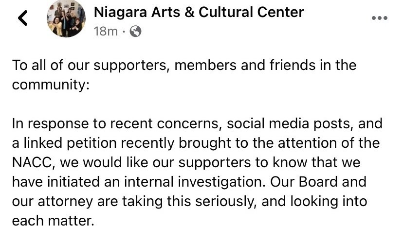 Petition update · The NACC Responds · Change.org · Change.org