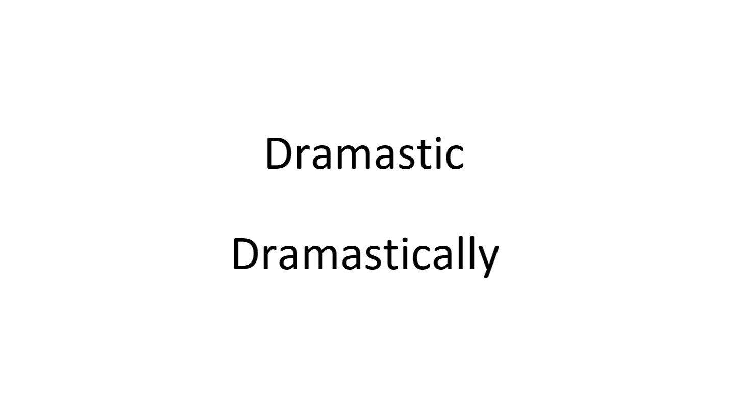 Petition · Make dramastic / dramastically a word · Change.org
