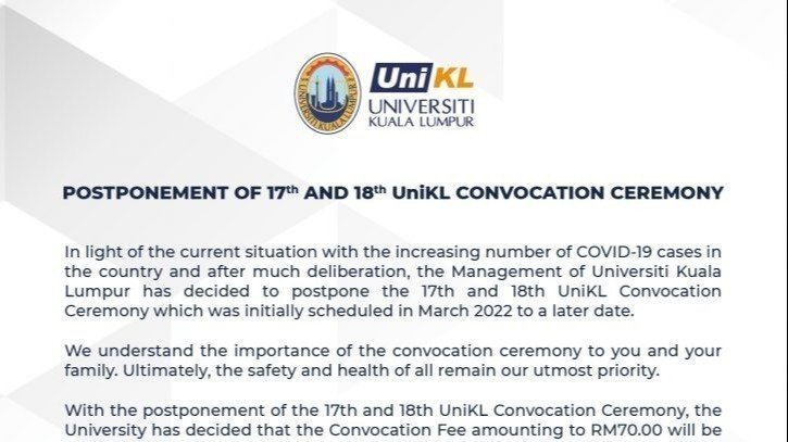 Petition · Make It Happen UniKL Convocation Graduating Class 2021 ...