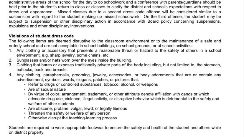 Petition · ban dress code policy at EMS - United States · Change.org