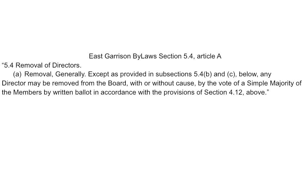 Petition · Board Members Need to Vote to Remove EG HOA President Now ...
