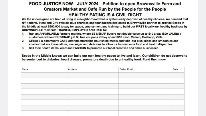 Petition · Food Justice Now - United States · Change.org