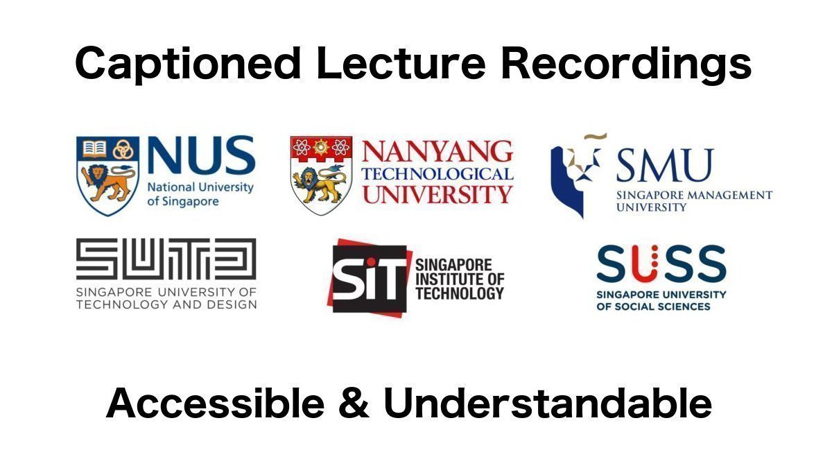 Petition · Implement captioning for recorded lectures in Singapore's ...
