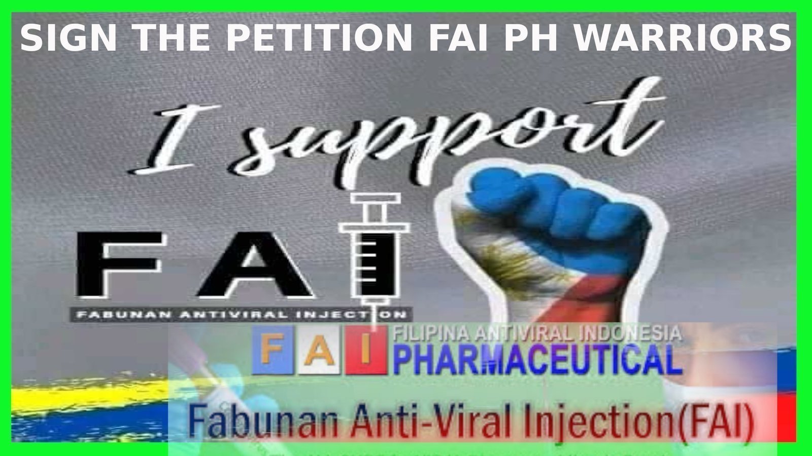 Petition · ALLOW FAI FABUNAN ANTI VIRAL INJECTION for COVID19 CURE ASAP ...