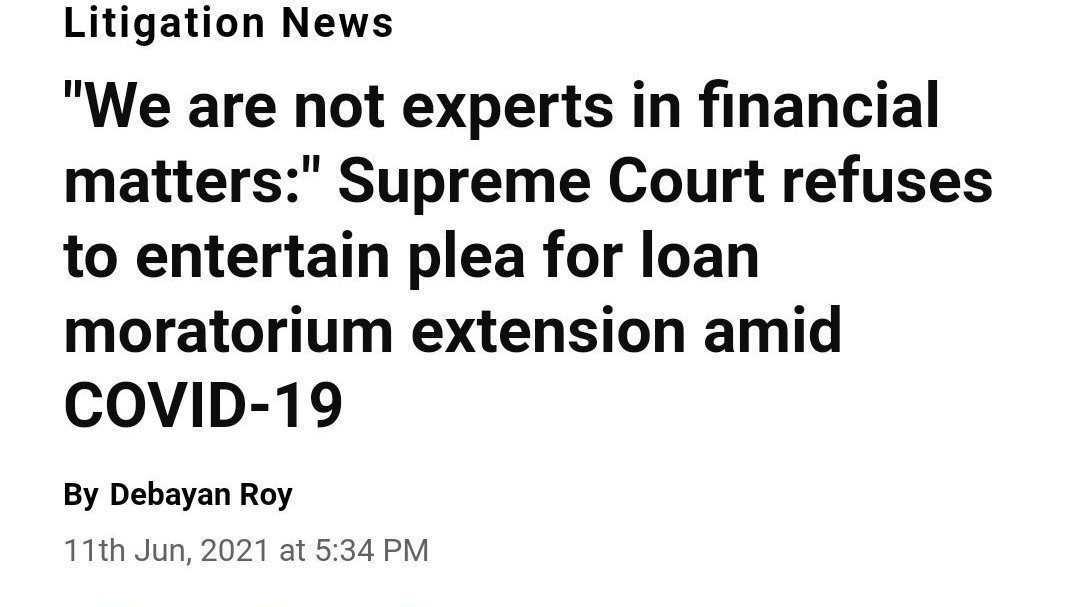 Petition · Loan Moratorium and Waiver of Interest/Non-declaration NPA ...