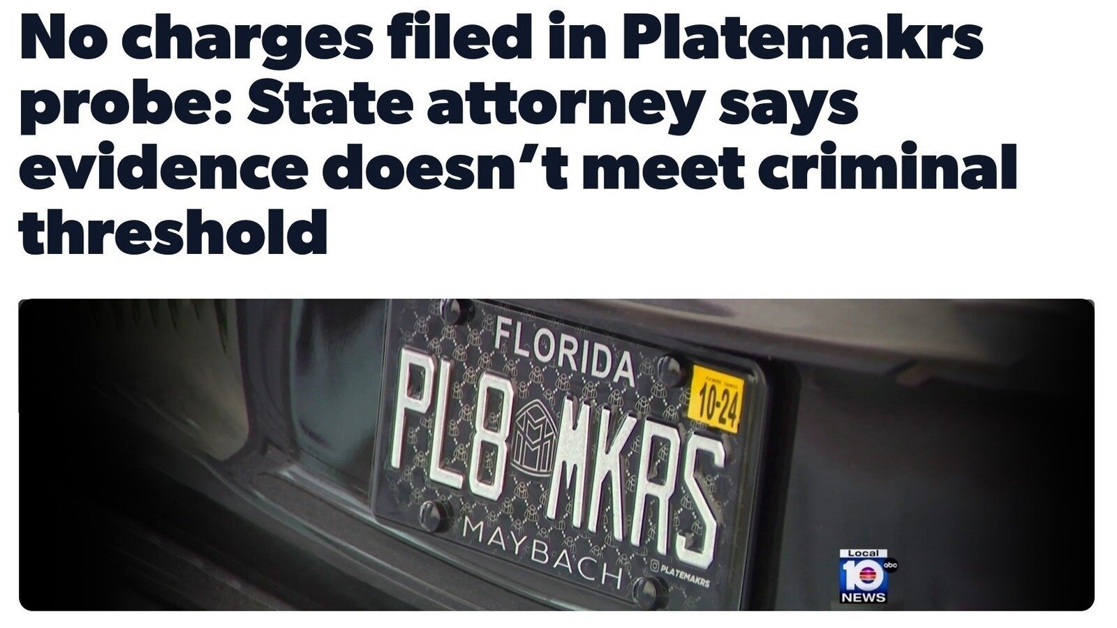 Petition update · 🚨 UPDATE: State Attorney Clears Platemakrs of ...