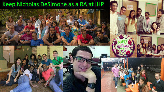 Petition · Keep Nicholas DeSimone as a Resident Advisor at IHP - United ...