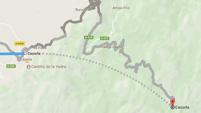 Petición · Que Google Maps indique correctamente cómo llegar a Cazorla ...