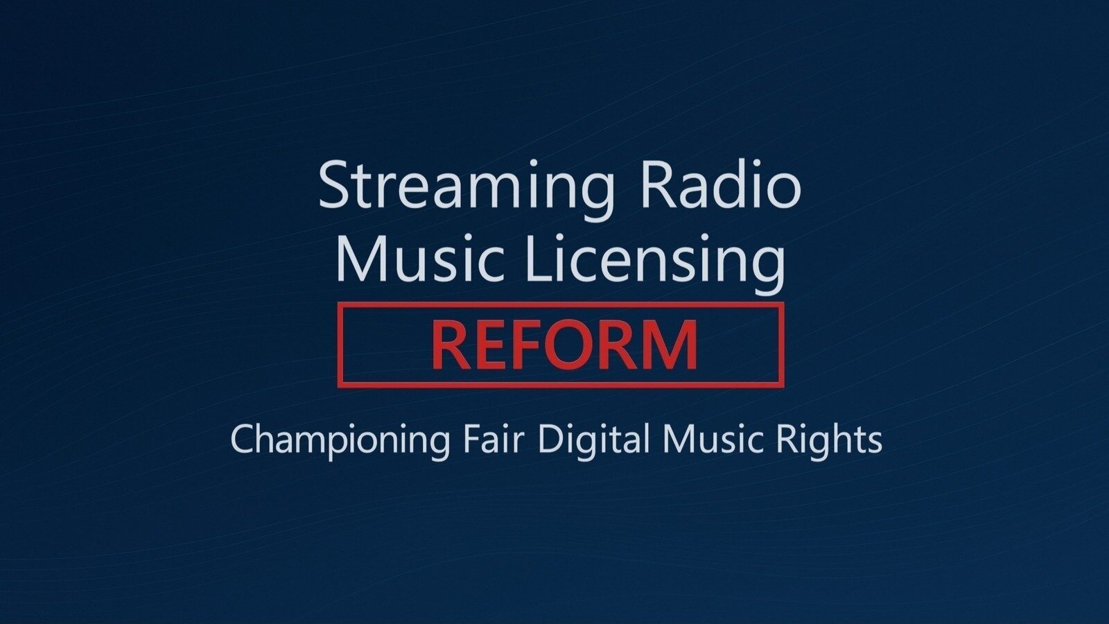 Petition · Streaming Radio Music Licensing Reform - United States ...