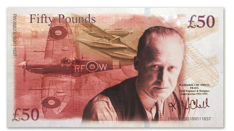 Petition · Historic New £50 Note Design - R J Mitchell, Designer of the ...