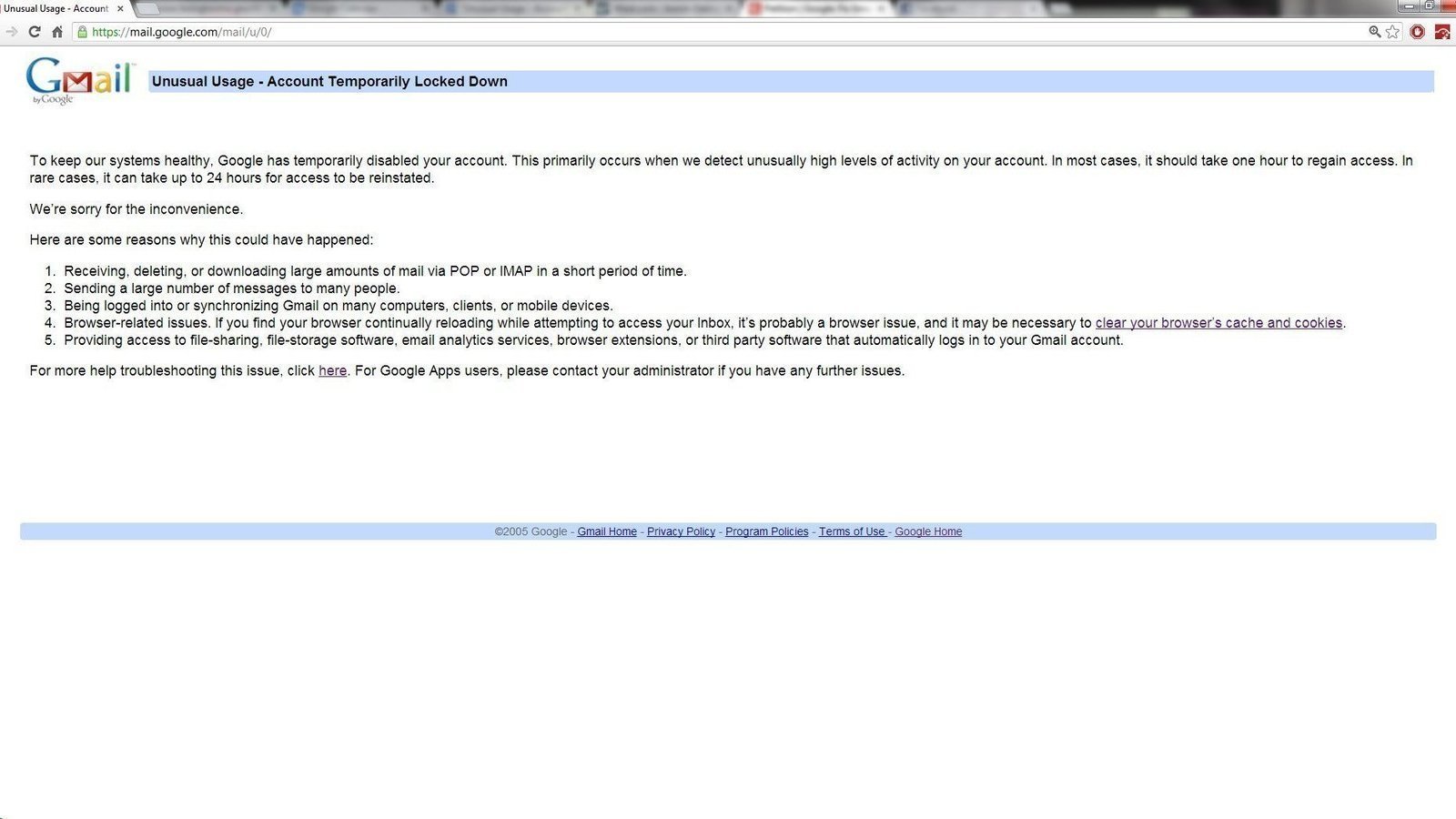 Petition · Fix Gmail's Unusual Usage Error - United States · Change.org