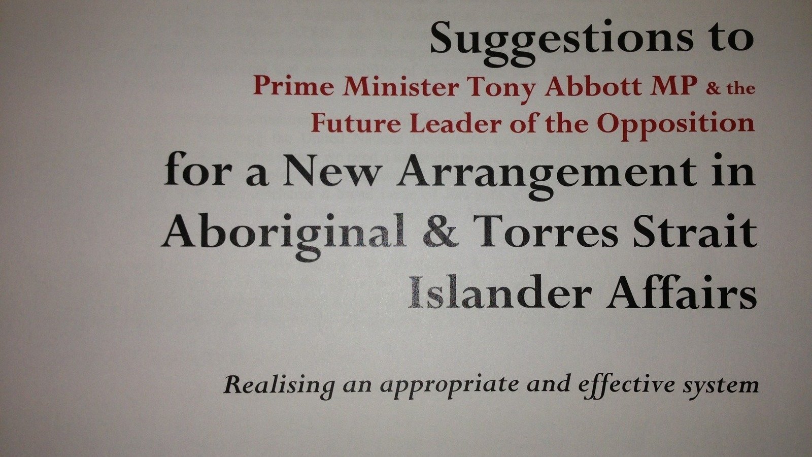 Petition · Seeking a new Administration in Aboriginal & Torres Strait ...