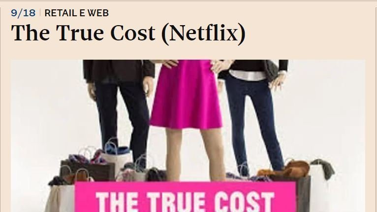 Petizione · Netflix rendi il documentario The True Cost di nuovo ...
