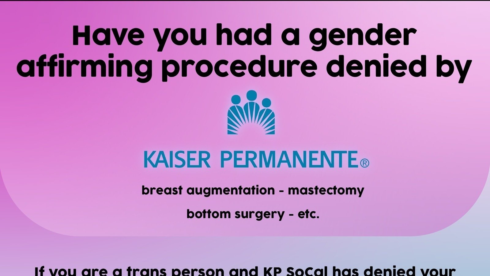 Petition · Stop Kaiser Permanente California from denying life saving ...