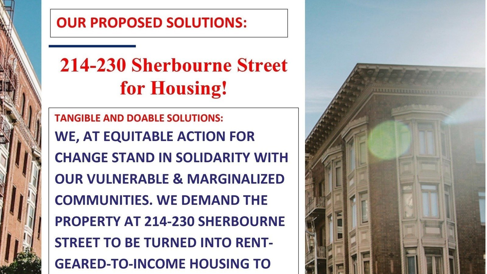 Petition · 214-230 Sherbourne Street for Affordable Housing! - Canada ...