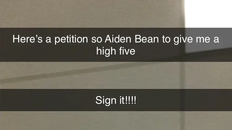 Petition · Aiden Bean gives Me a highfive - United States · Change.org