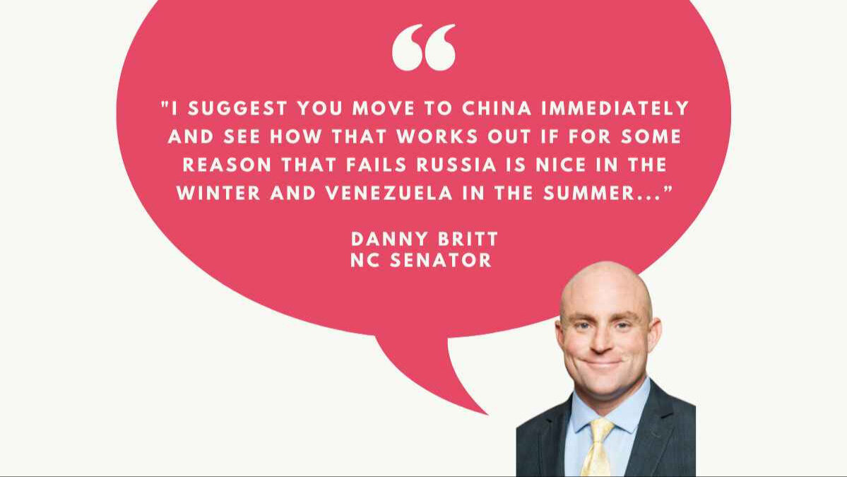 Petition · NC Senator Danny Britt should apologize for Offensive ...