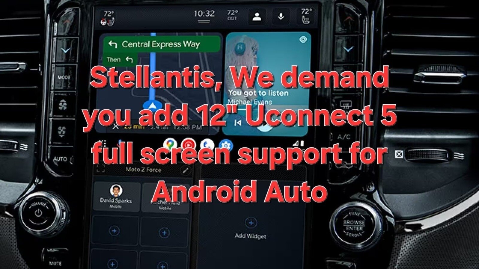 Petition · Demand Stellantis to Update RAM Uconnect 5 for Full Screen Android Auto on 12 ...