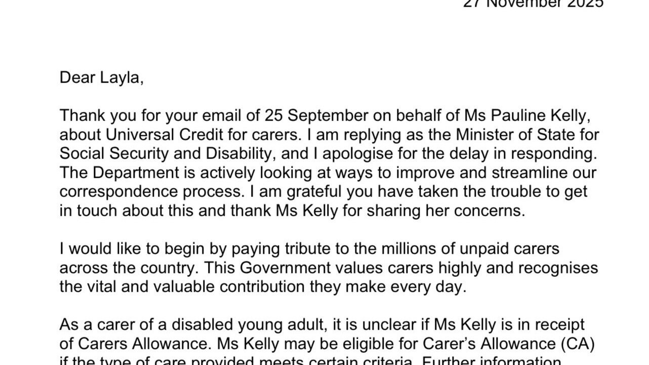 Petition update · Response from DWP Minister · Change.org · Change.org