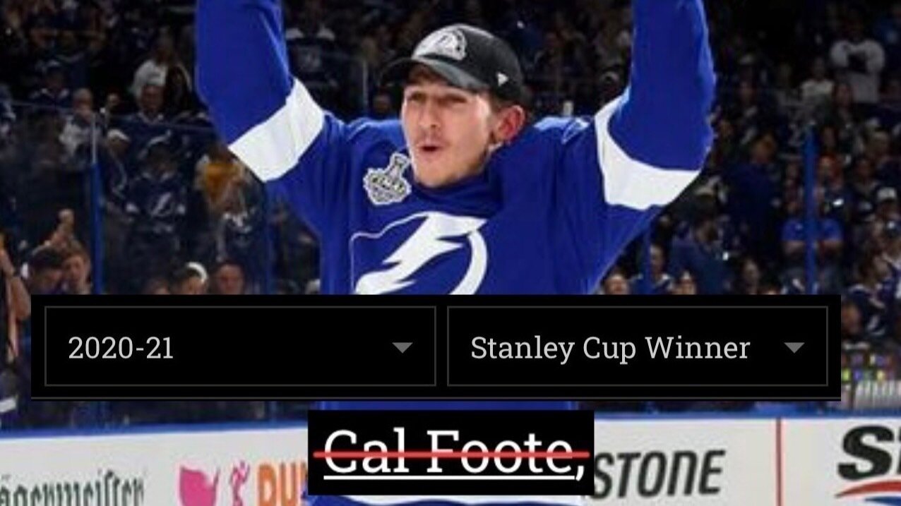 Petition · Strip Cal Foote's Name from the 2020-2021 Stanley Cup Due to ...