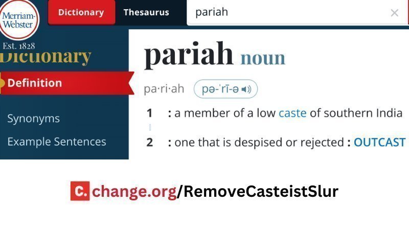Petition · When will the world stop using the word 'Pariah’? - India ...